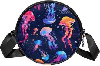 Generic Sac &agrave; bandouli&egrave;re rond pour femme, petit sac &agrave; bandouli&egrave;re avec fermeture &eacute;clair et bretelles r&eacute;glables, style d&eacute;contract&eacute;, pour femmes et filles