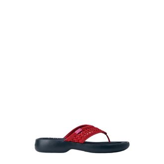 Chlo&eacute; Femme, Chaussures, Rouge, Taille: 41 EU Sandales Poolette &agrave; Bride Tress&eacute;e