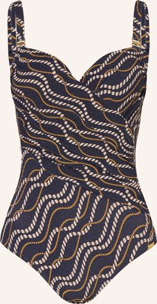 Charmline Charmline B&uuml;gel-Badeanzug Marina Luxe Mit Shaping-Effekt Und Glitzergarn blau