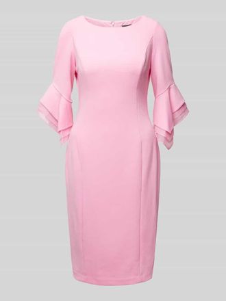 Adrianna Papell Knielanges Cocktailkleid mit Trompeten&auml;rmeln