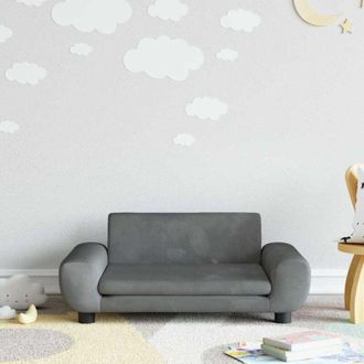 vidaXL Kindersofa Dunkelgrau 70x45x33 cm Samt Vidaxl
