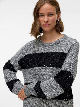Vero Moda Strickpullover VMSPARKLE LS O-NECK PULLOVER
