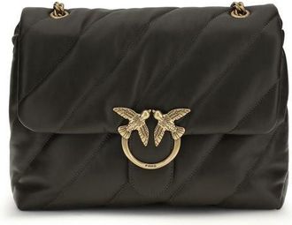 Pinko Bicolor Kalbleder Bos Taurus Schultertasche