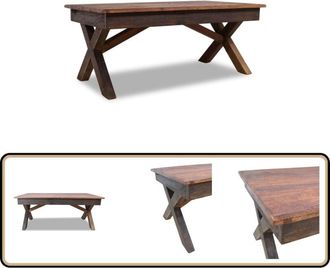 vidaXL Couchtisch Gemischtes Altholz 110x60x45 cm - Holztisch - Couchtisch - Esszimmertisch - Retro Tisch - Vintage Tisch