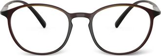 Giorgio Armani lunettes de vue à monture ronde - Marron