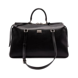 Dolce & Gabbana Femme, Sacs, Noir, Taille: ONE Size Vittoria Calfskin Bag