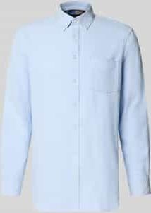 Christian Berg Slim Fit Freizeithemd aus Flanell mit Button-Down-Kragen