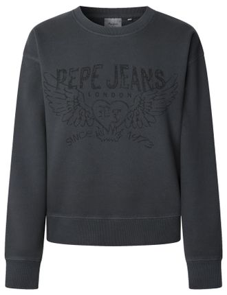 Pepe Jeans London Damen Beberly Sweatshirt, Grau (Kohlegrau), M
