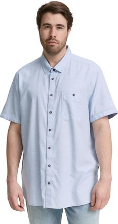 Tom Tailor Herren 1048141 Hemd, 37890-Powder Blue Zigzag Structure, 5XL