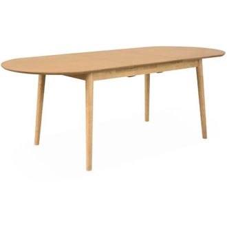 Sweeek Ausziehbarer ovaler Esstisch f&uuml;r 6 bis 8 Personen, 160-210cm