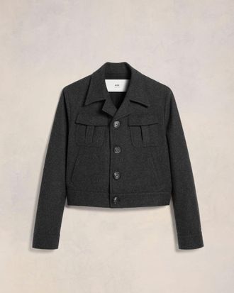 Ami Ami Paris - Military-Jacke Grau - Gr&ouml;&szlig;e: 34 - f&uuml;r Damen