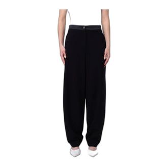 Emporio Armani Weite Wollmischhose - - Trousers - Damen - Schwarzk - L