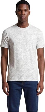 A|X Armani Exchange Homme, Tops, Beige, Taille: XL T-shirt imprim&eacute; &agrave; manches courtes et col rond