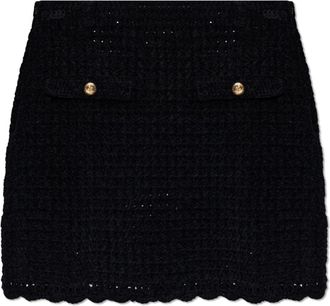 Ganni Femme, Jupes, Noir, Taille: 40 FR Mini-jupe au crochet