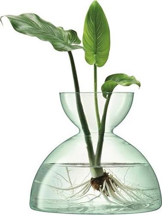LSA International Canopy Recycled Vase, Größe: 18 cm, Glas, Clear, 7.25