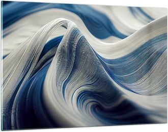 Arttor Wandbilder Dekoration Wohnzimmer Malen Welle 3D Bilder auf Glas 120x80cm Glasbild Schlafzimmer K&uuml;che Deko Wand Kunstdruck Art Gro&szlig; XXL Wanddeko Bild i