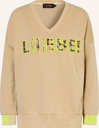 Miss Goodlife Miss Goodlife Sweatshirt Mit Pailletten beige