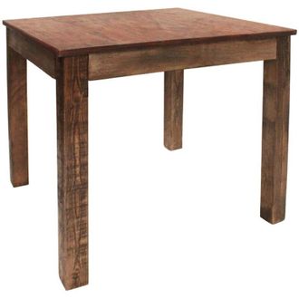 vidaXL Vidaxl - Table de salle &agrave; manger en bois de r&eacute;cup&eacute;ration massif 82x80x76 cm - Style vintage - Assemblage facile - Unique et authentique