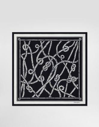 Dolce & Gabbana Tuch 70 X 70 Aus Seidentwill Mit Marina-print - Mann Schals Und T&uuml;cher Multicolor Pz