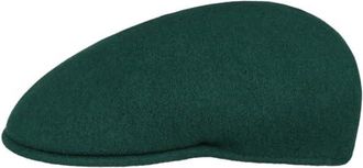 Kangol 504 Flexfit Casquette plate en laine avec visière, vert foncé, XL
