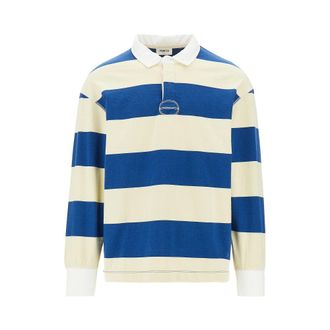 Pompeii Striped jersey polo shirt Man XL