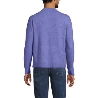 Lands End Wool Touch Rundhals-Pullover, Herren, Gr&ouml;&szlig;e:44-46 regular, Lila, by Lands End