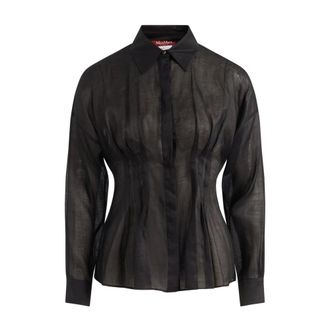 Max Mara Damen, Blusen & Hemden, Schwarzk, SGr&ouml;&szlig;e