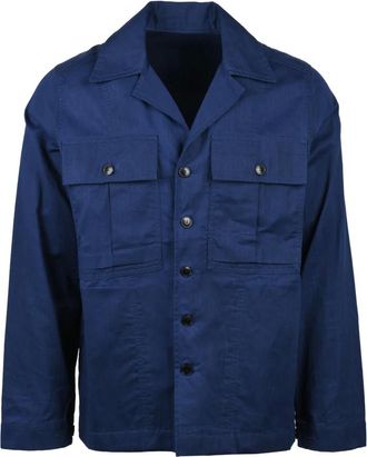 Fortela Homme, Vestes, Bleu, Taille: S Vintage Canvas Jacket