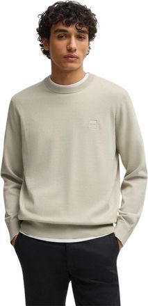 HUGO BOSS Kanovano Pullover f&uuml;r Herren, Rundhalsausschnitt (Hellbeige)