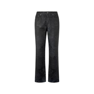 Roberto Cavalli Denim Jeans mit Blumenmuster - - Jeans - Herren - Schwarzk - W31