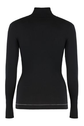 Moncler Womens Wool Turtleneck Sweater Black Virgin