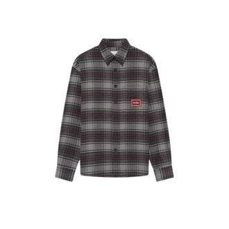 Dr&ocirc;le de Monsieur Boxy Flanell Karohemd - - Shirts - Herren - Grau - S