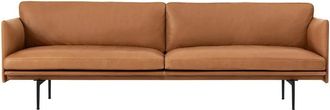 MUUTO Canap&eacute; Outline en cuir 3 places Muuto