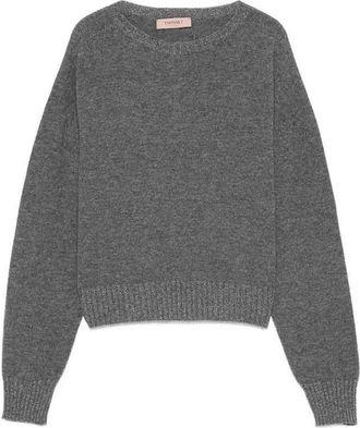Twinset Rundhalspullover - Grau