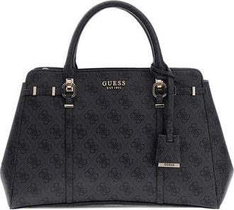Guess Leona Logo Multi Compartment Satchel - - Bags - Damen - Grau - ONE SIZE