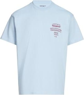 Carhartt Work in Progress Baumwolldruck t -Shirt - Blau