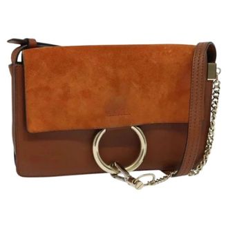 Chlo&eacute; Pre-owned Wildleder Schultertasche - - Pre-owned - Damen - Orange - ONE SIZE