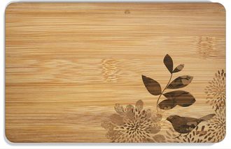 Wallario Frühstücksbrettchen aus Holz, Holzunterlage, Holzbrettchen Blühende Vögel, Größe 22 x 14 cm