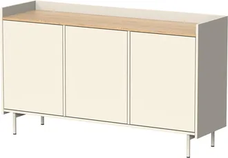 Vicco Commode Velina, Cr&egrave;me, 140x82cm avec 6 compartiments, Vicco