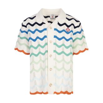 Casablanca Homme, Chemises, Multicolore, Taille: XL Ensemble de Literie en Coton Blanc