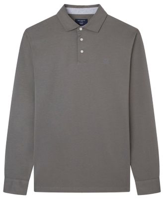Hackett Herren Pima Cotton Ls Polo, Brown (Khaki), XXL