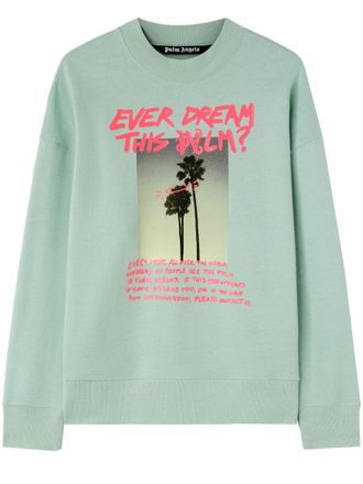 Palm Angels sweat Palm Dream en coton - Vert