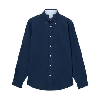 Brooks Brothers Homme, Chemises, Bleu, Taille: M Chemise Oxford Coupe Standard Non-Iron &agrave; Boutons