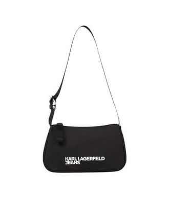 Karl Lagerfeld Karl Lagerfeld Jeans, Femme, Sac Bandouli&egrave;re Essentiel En Nylon, Noir, One size