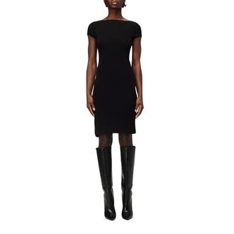 Dsquared2 Femme, Robes, Noir, Taille: 36 FR Elegant Boat Neck Mini Dress