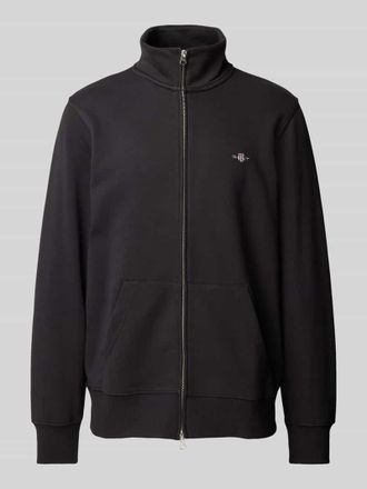 GANT Regular Fit Sweatjacke mit Label-Stitching