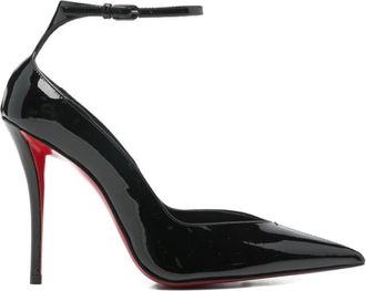 Christian Louboutin Femme, Chaussures, Noir, Taille: 37 EU Escarpin &agrave; Talon Aiguille et Bride Cheville &agrave; Bout Pointu