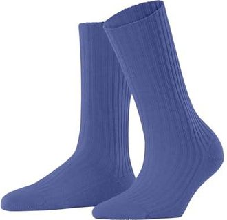 Falke Cosy Wool Boot W So Laine Cachemire Chaussettes unies pour femme, Bleu Water 6550, 35-38