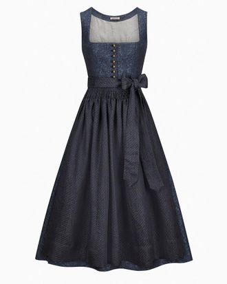 Gottseidank Dirndl Monika aus Leinen mit geradem Ausschnitt in