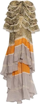 Etro Femme, Robes, Multicolore, Taille: 38 FR Robe asym&eacute;trique &agrave; volants